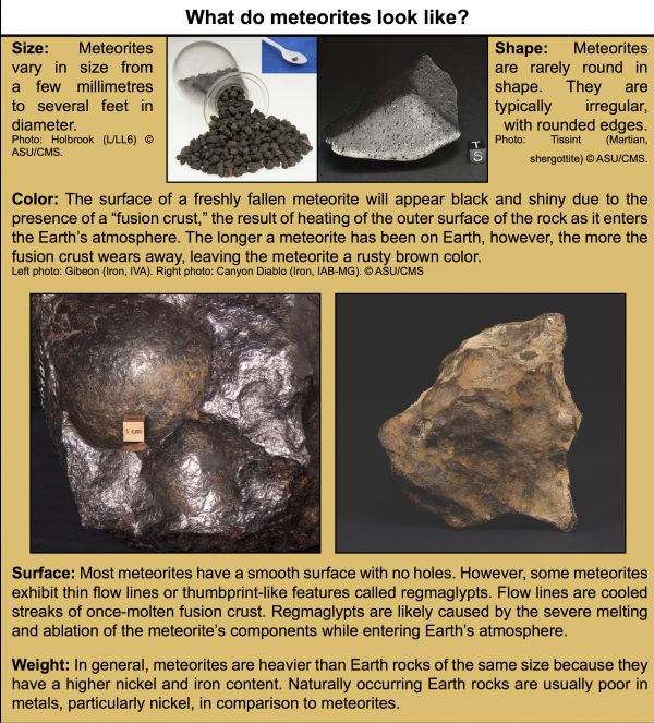 Meteorite info sheet – Buseck Center for Meteorite Studies