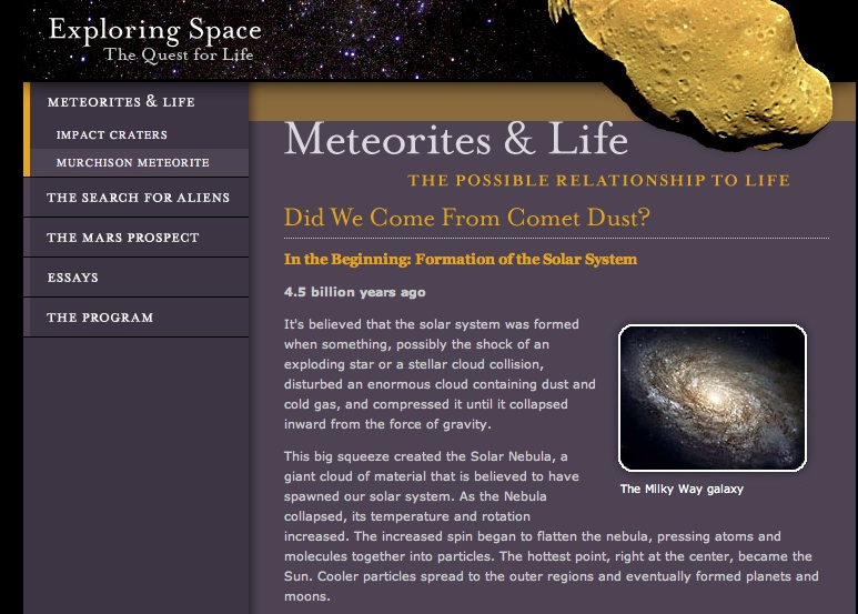 Videos, websites and presentations – Buseck Center for Meteorite Studies